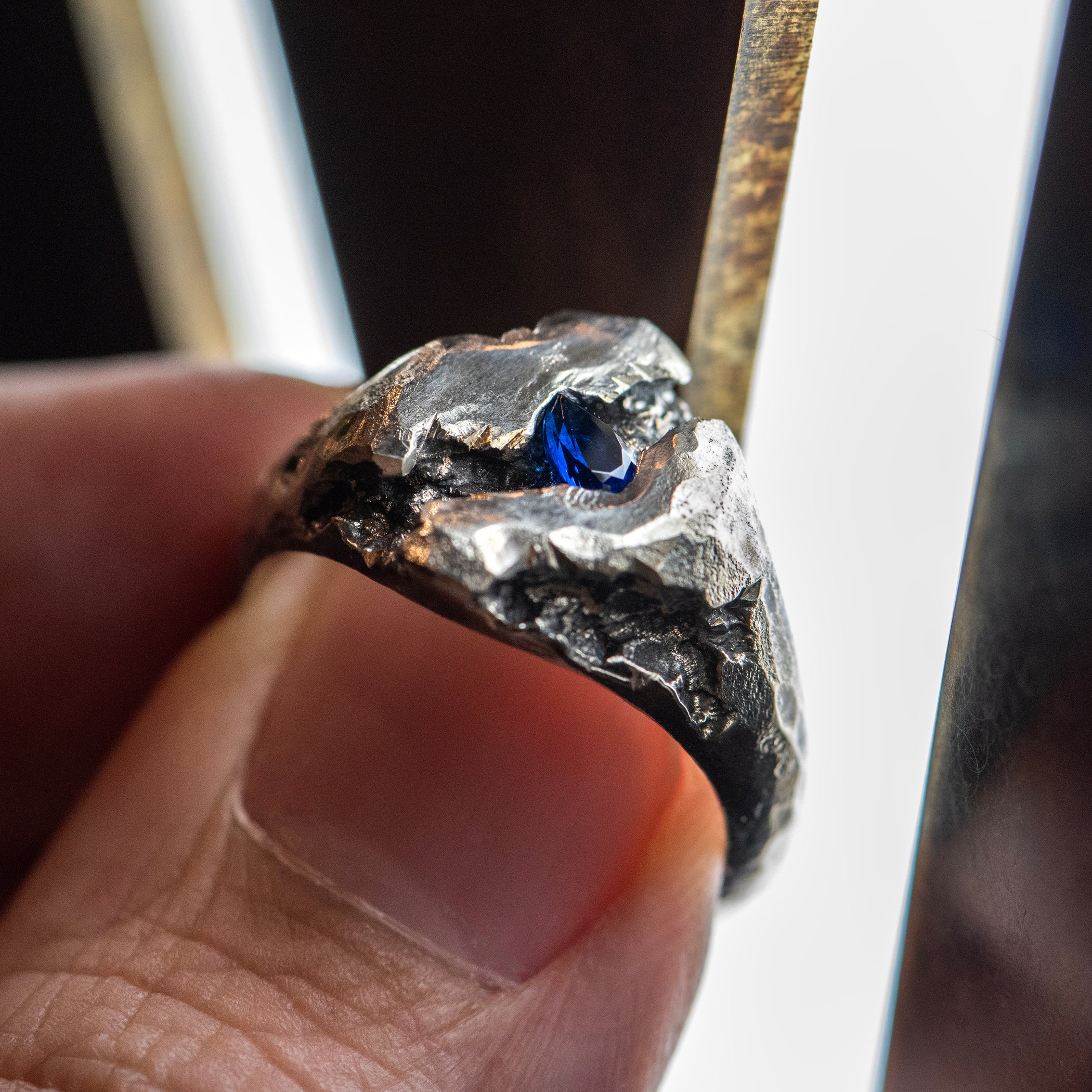 Sapphire Signet Ring | Handmade from AHW Studio