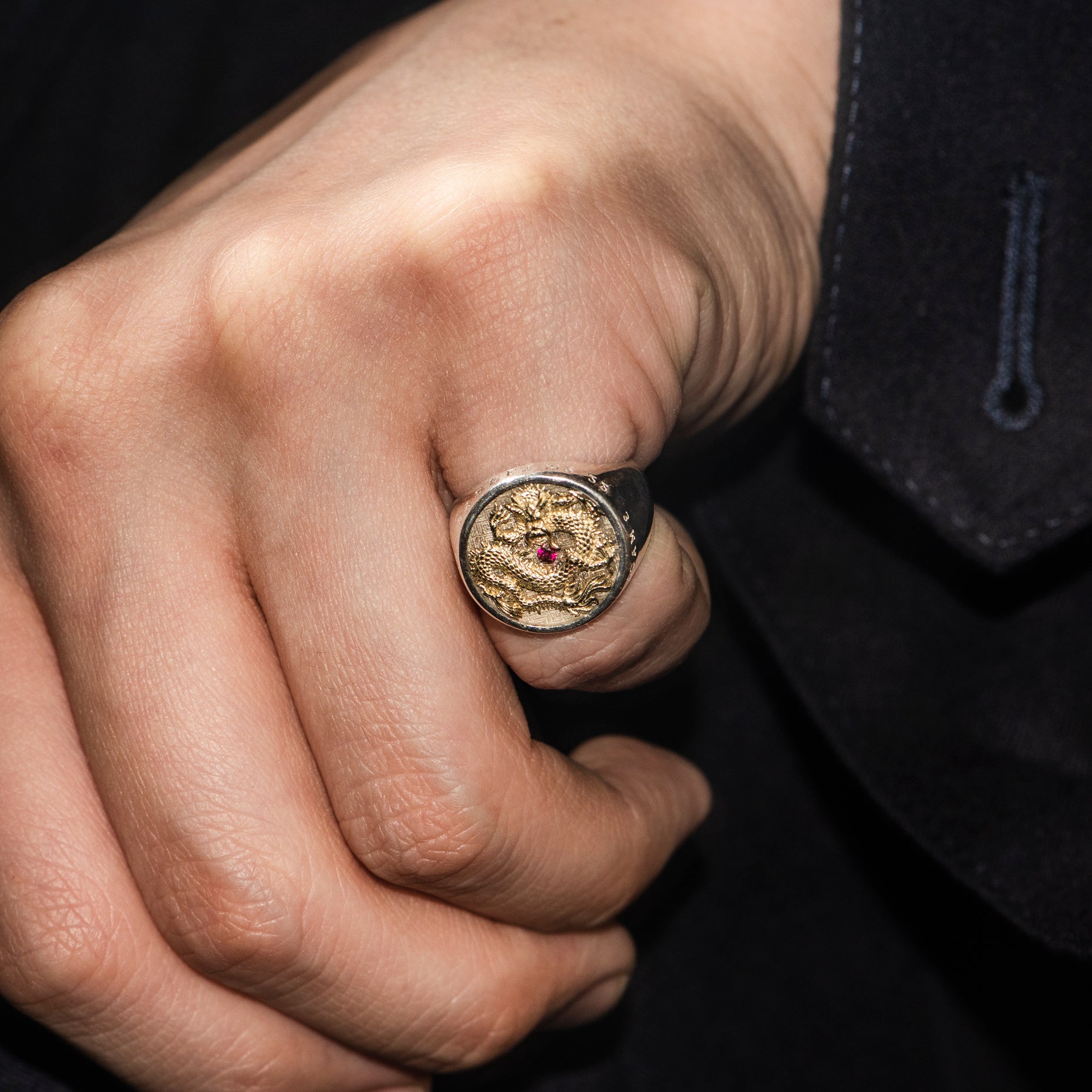 Dragon Signet Ring for Men and Women – AHW Studio