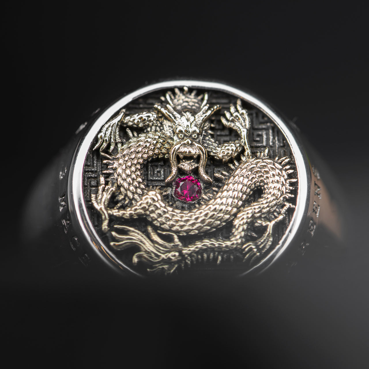 Dragon Signet Ring for Men and Women – AHW Studio