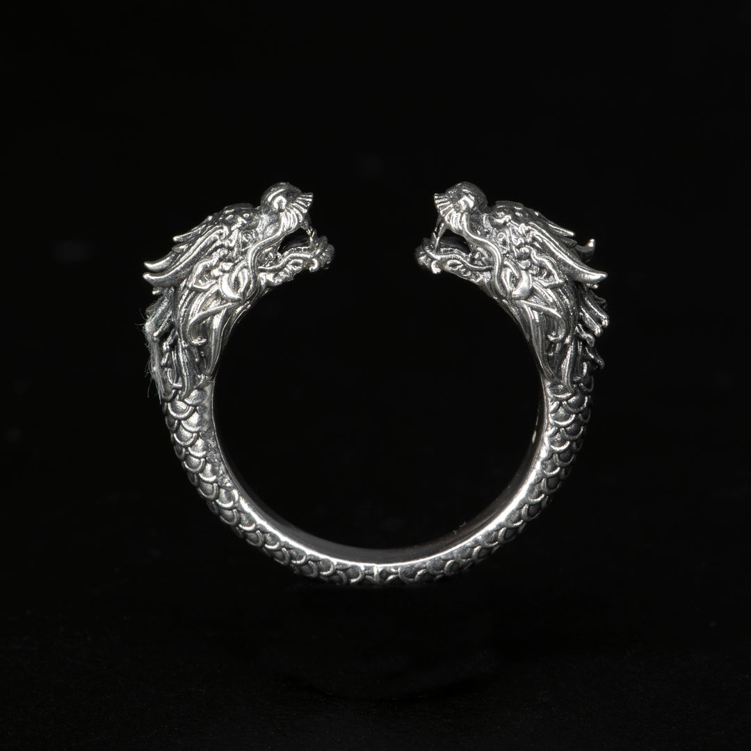 Silver Dragon Ring | Handmade from AHW Studio