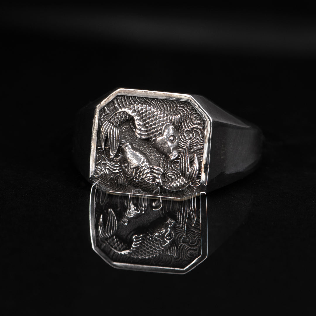 Silver Fish Ring - PERSEVERANCE – AHW Studio