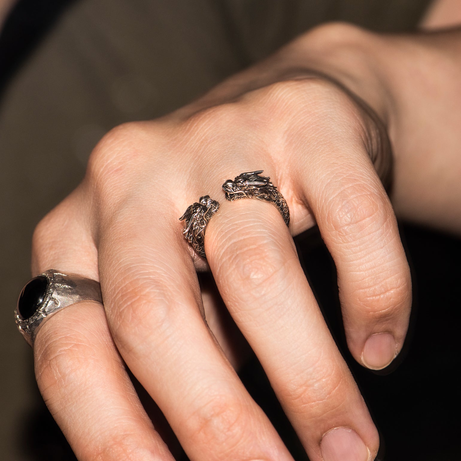 Silver Dragon Ring | Handmade from AHW Studio